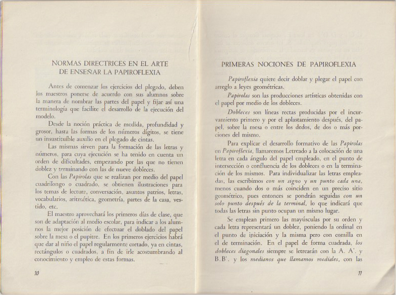 David Mitchell's Origami Heaven - History - Papirolas Escolares 1 by Vicente Solorzano Sagredo, 1946